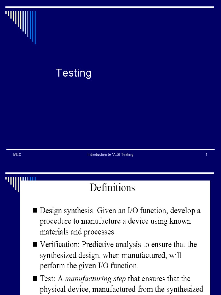 VLSI Unit V | PDF | Verification And Validation | Systems Engineering