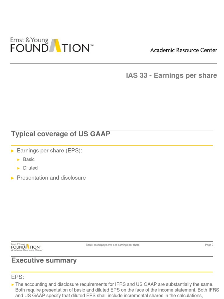 Ias 33 - Eps | PDF | Earnings Per Share | International Financial ...