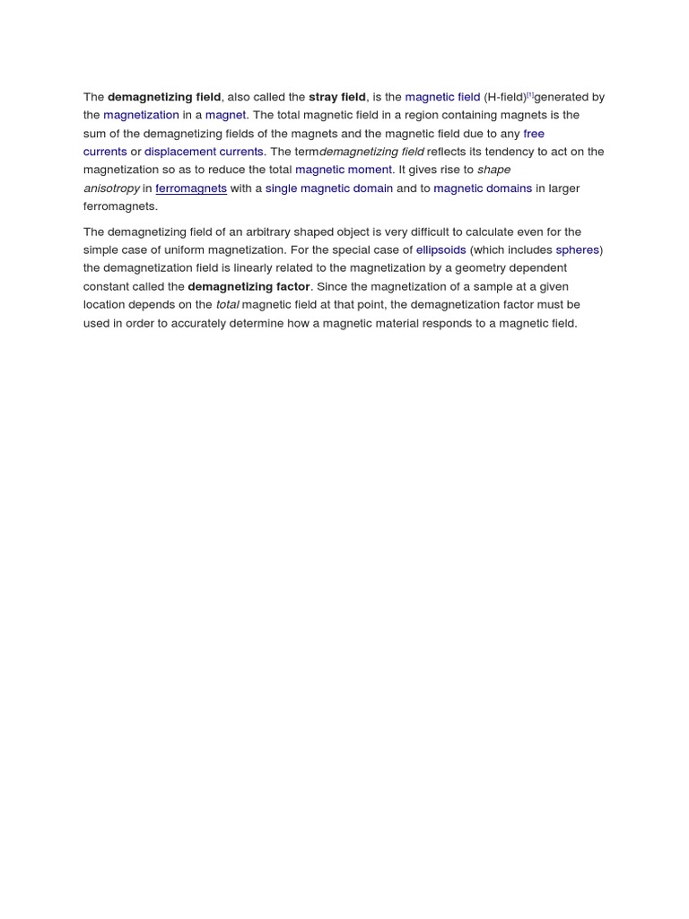 Stray Magnetic Field | PDF