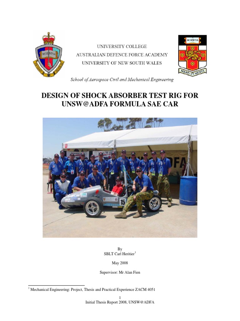 Shock Absorber Test Rig Design for Racing | PDF | Lever | Suspension ...