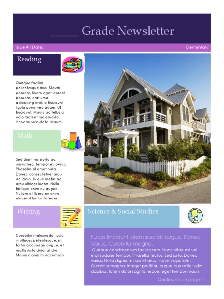 Grade Newsletter: Reading | PDF
