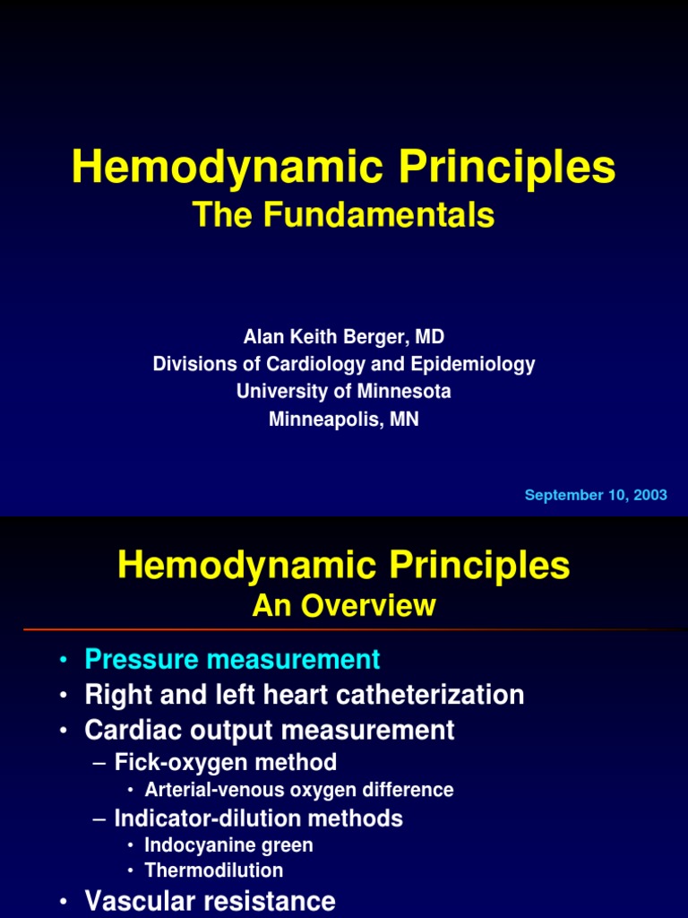 Hemodynamic Pressure Measurement Guide | PDF | Travel | Science ...