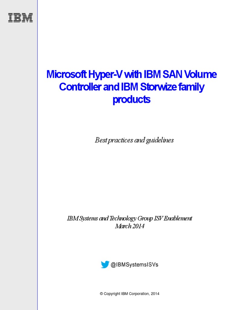 Hyper-V BPG StorwizeSVCfamily - V 2.3.b Final | PDF | Hyper V | Network Interface Controller