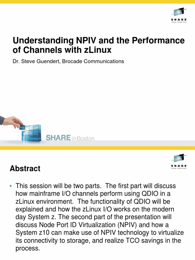 Understanding NPIV and The Performance of Channels With ZLinux | PDF ...