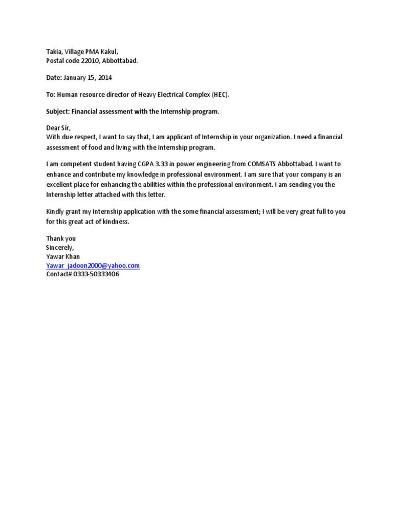 Date: January 15, 2014 To: Human Resource Director of Heavy Electrical ...