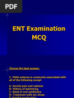 Ent MCQS | PDF | Ear | Auditory System