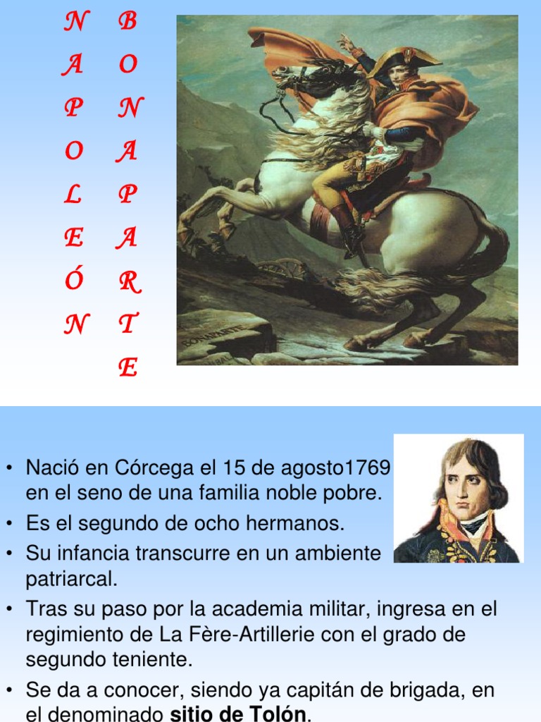 Biografía de Napoleón Bonaparte | PDF | Napoleón | Primer imperio francés