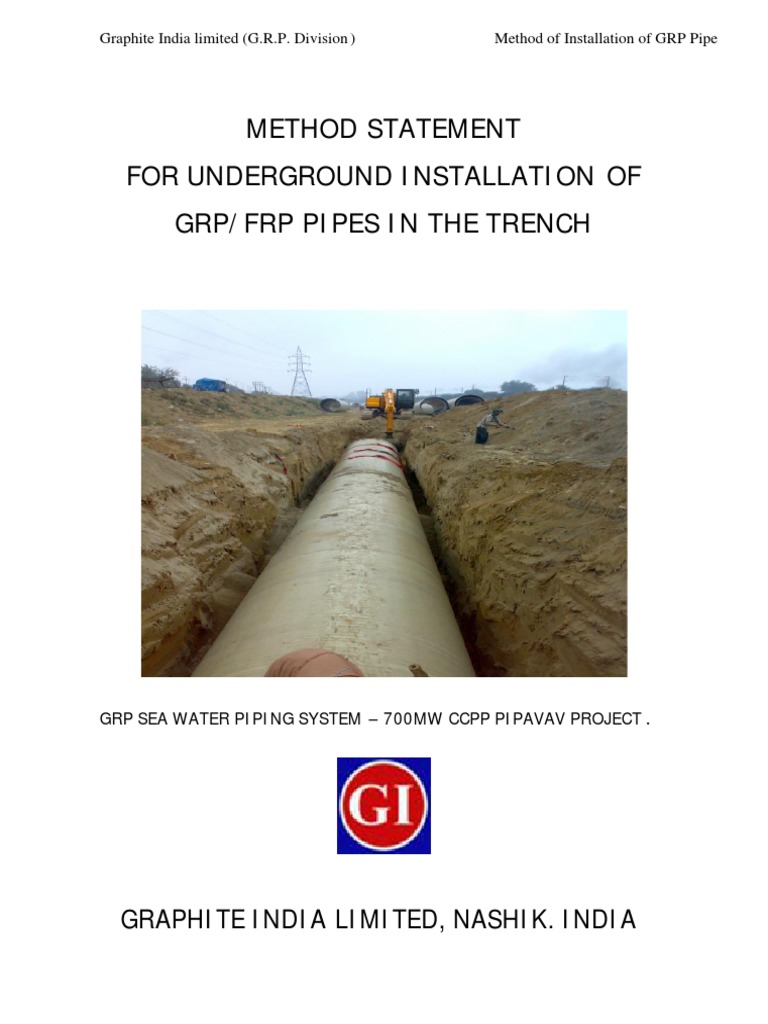 Underground Installation of GRP Piping: A Detailed Guide to Proper ...