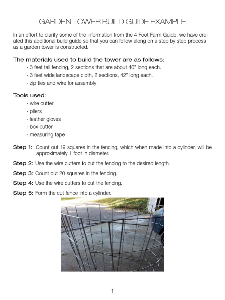 Garden Tower Build Guide Example: The Materials Used To Build The Tower ...