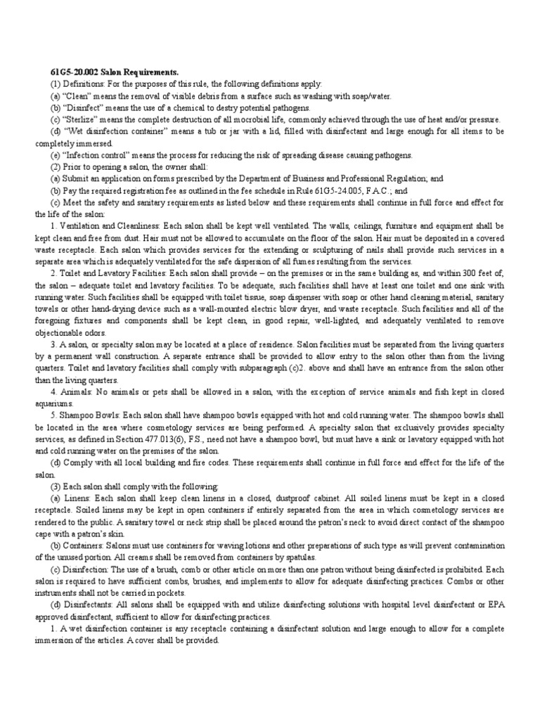 Requirements of SPA | PDF | Hygiene | Nature