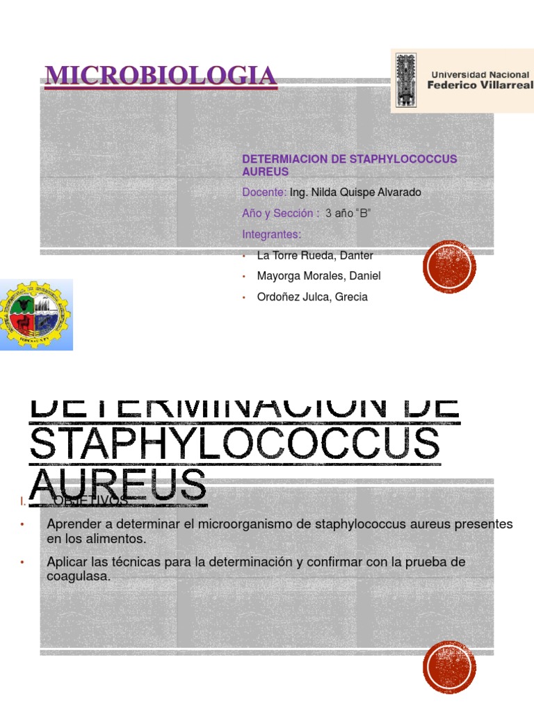 Determinacion de Staphylococcus aureus.pptx