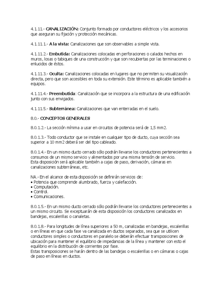 Resumen Canalizaciones Eléctricas PDF | PDF | Rieles | Tubería (transporte de fluidos)
