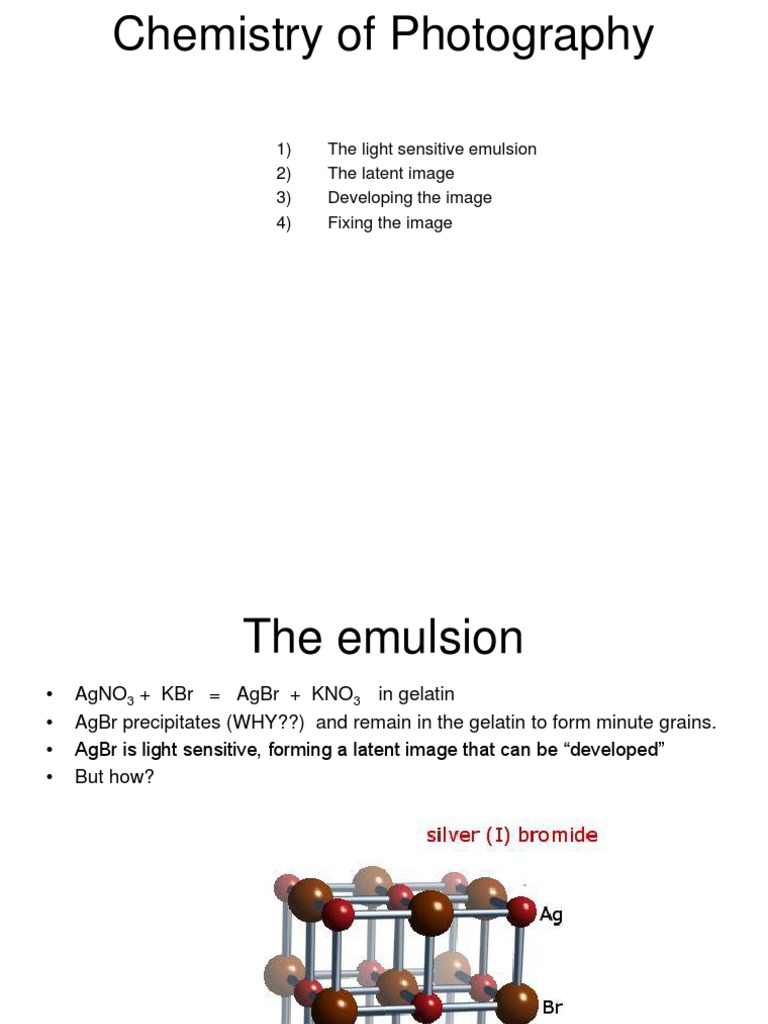 Chemistry of Light Sensitive Emulsions | PDF | Silver | Sodium