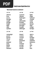 Grade 1 Spelling - Words | PDF