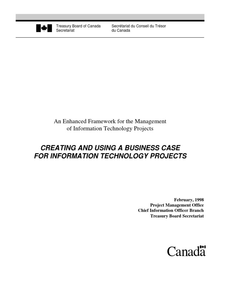Business Case For IT Projects PDF PDF Risk Cost Benefit Analysis