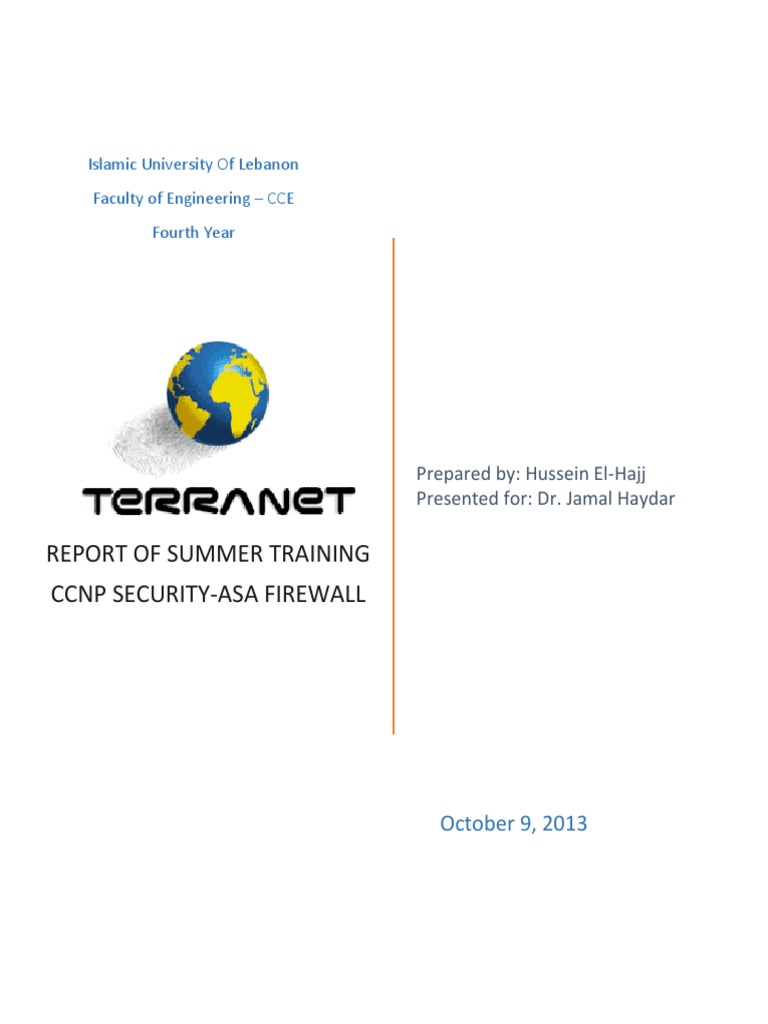 CCNP Security ASA Firewall Report | PDF | Firewall (Computing) | Proxy Server