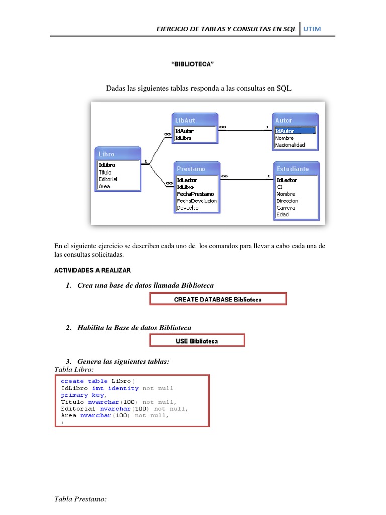 Biblioteca en SQL PDF | PDF