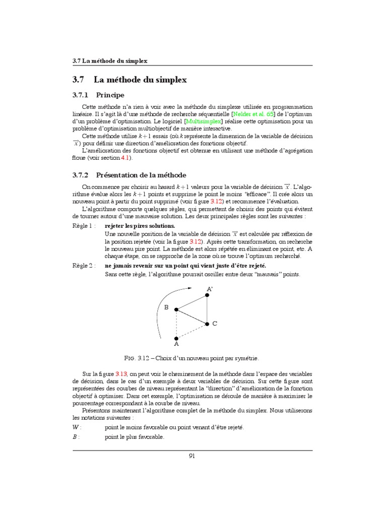 La Methode Du Simplexe Scribd PDF | PDF | Optimisation mathématique | Algorithmes et structures ...