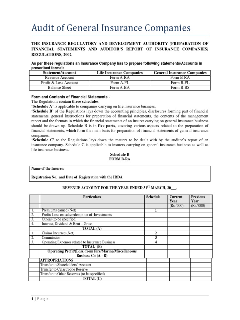 General Insurance Audit Guidelines | PDF | Reinsurance | Insurance