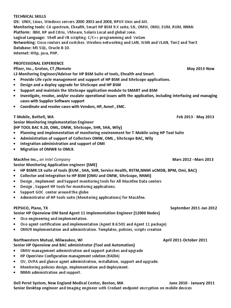 Jacques Tchazou Resume Pfizer | Download Free PDF | Windows 2000 ...