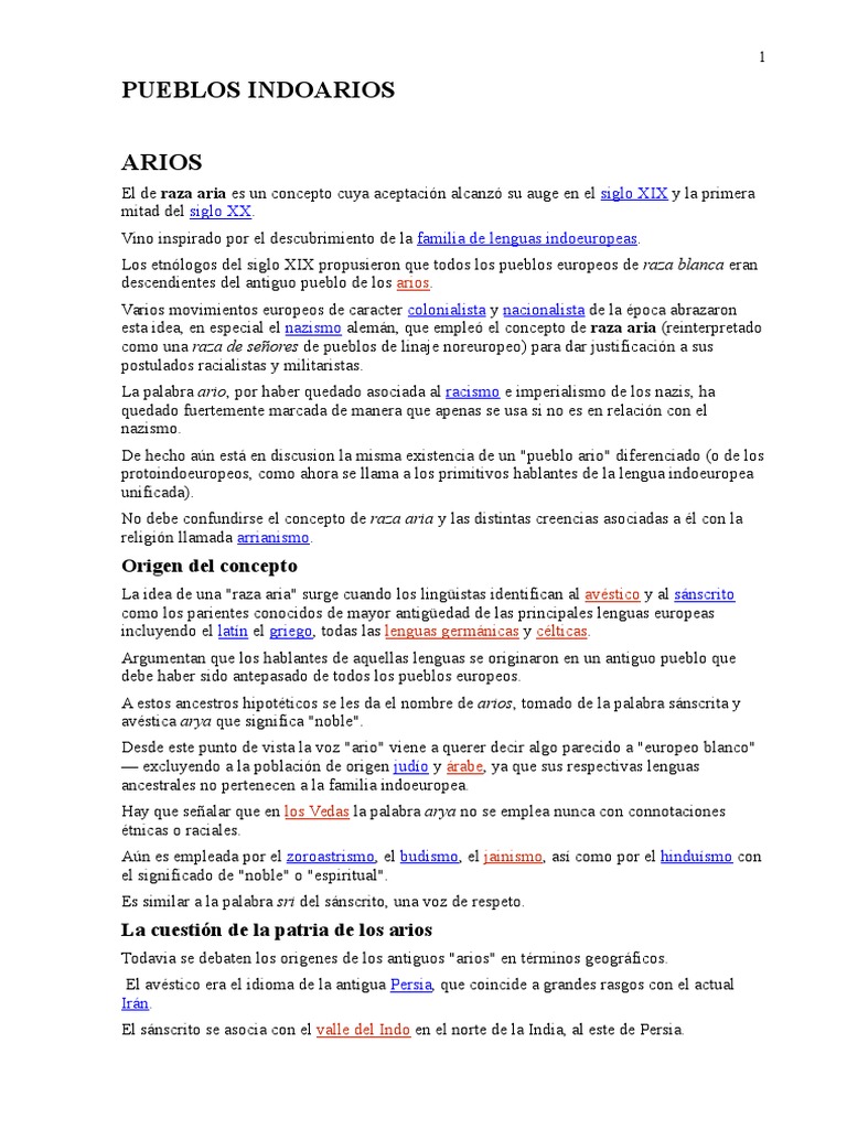 Pueblos Indoarios y su Cultura | PDF | Etnicidad | Política (general)