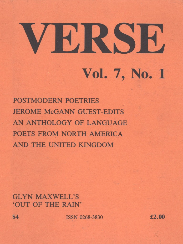 McGann-Jerome Postmodern-Poetries Verse 1990 PDF | PDF | Poetry ...