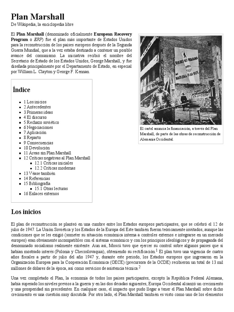 Plan Marshall | PDF | plan Marshall | Unión Soviética