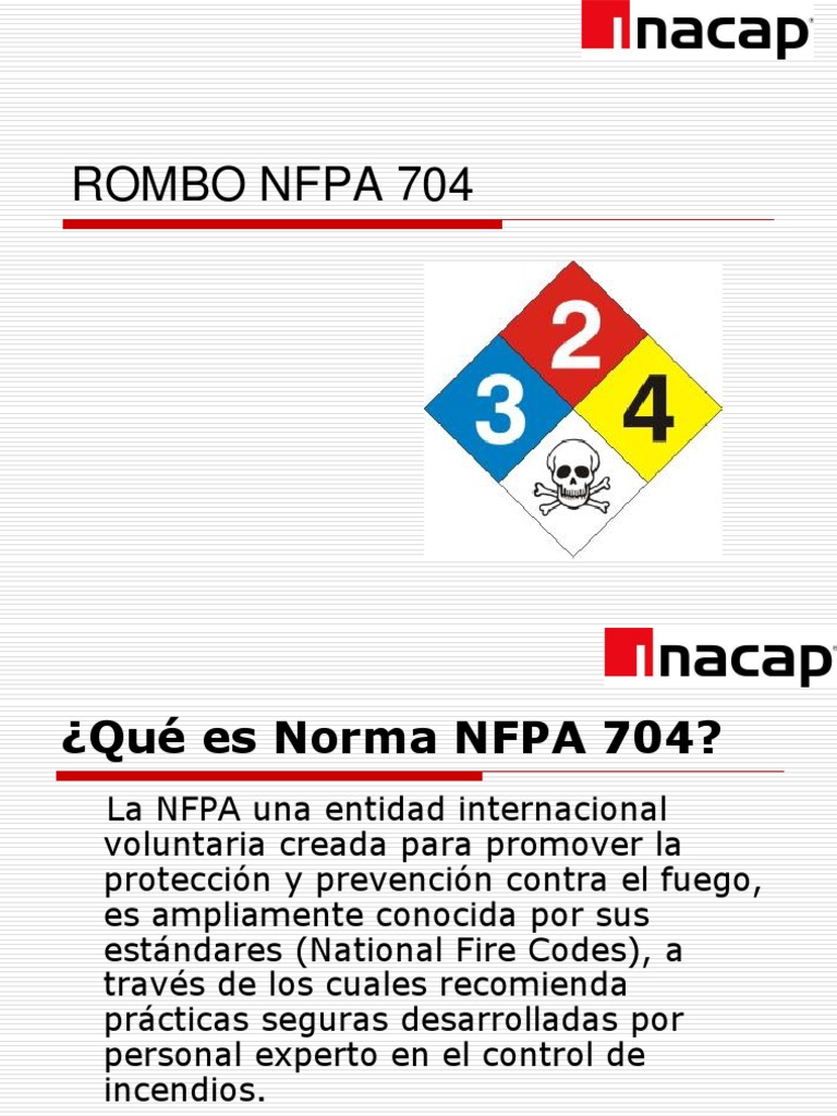 ROMBO NFPA 704.ppt | Combustión | Agente oxidante