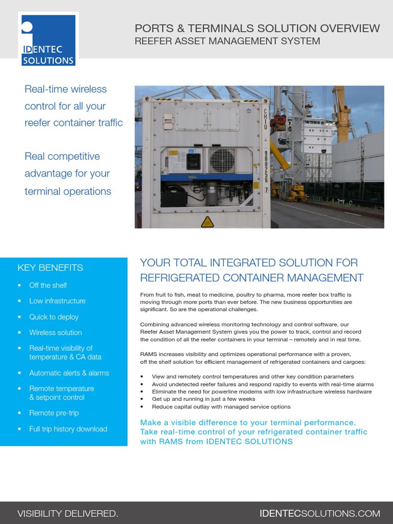 IDENTEC SOLUTIONS - RAMS Reefer Asset Management System PDF | Download ...
