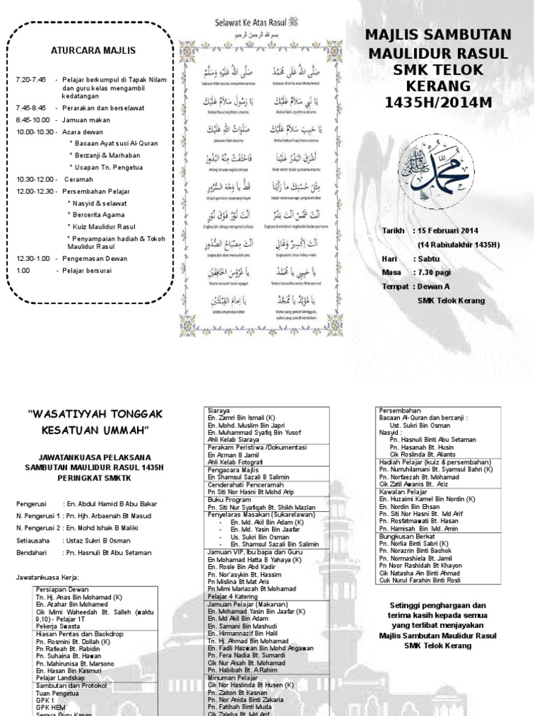 Buku Program Maulidur Rasul | PDF