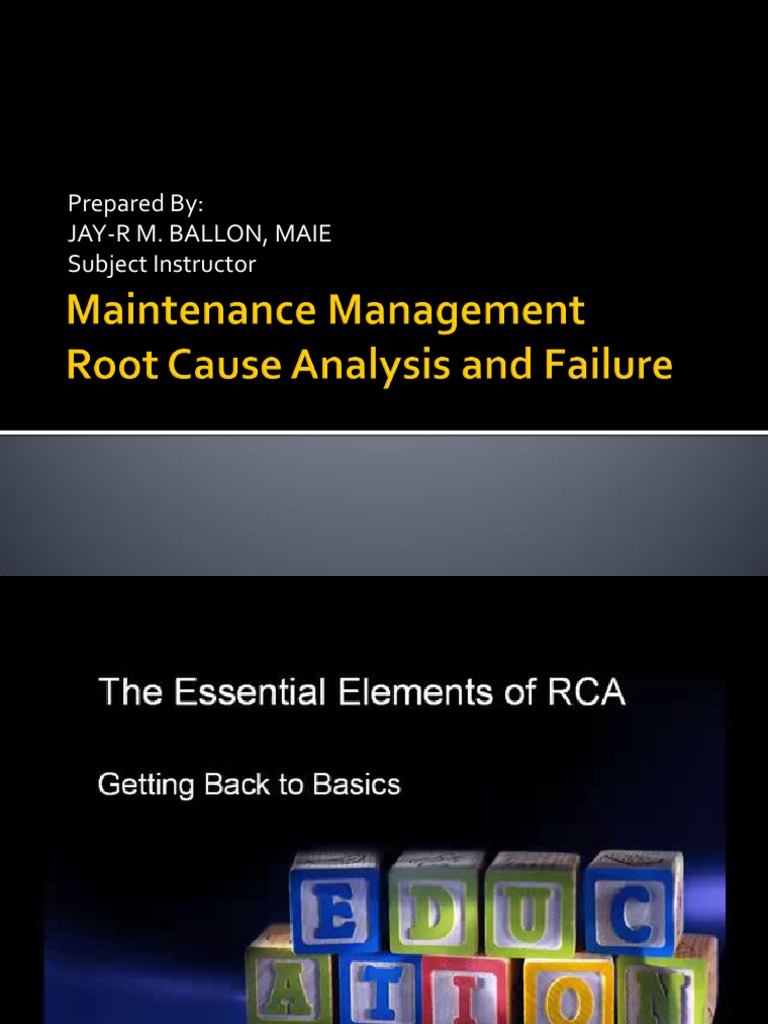 Root Cause Analysis | PDF | Reliability Engineering | Specification ...