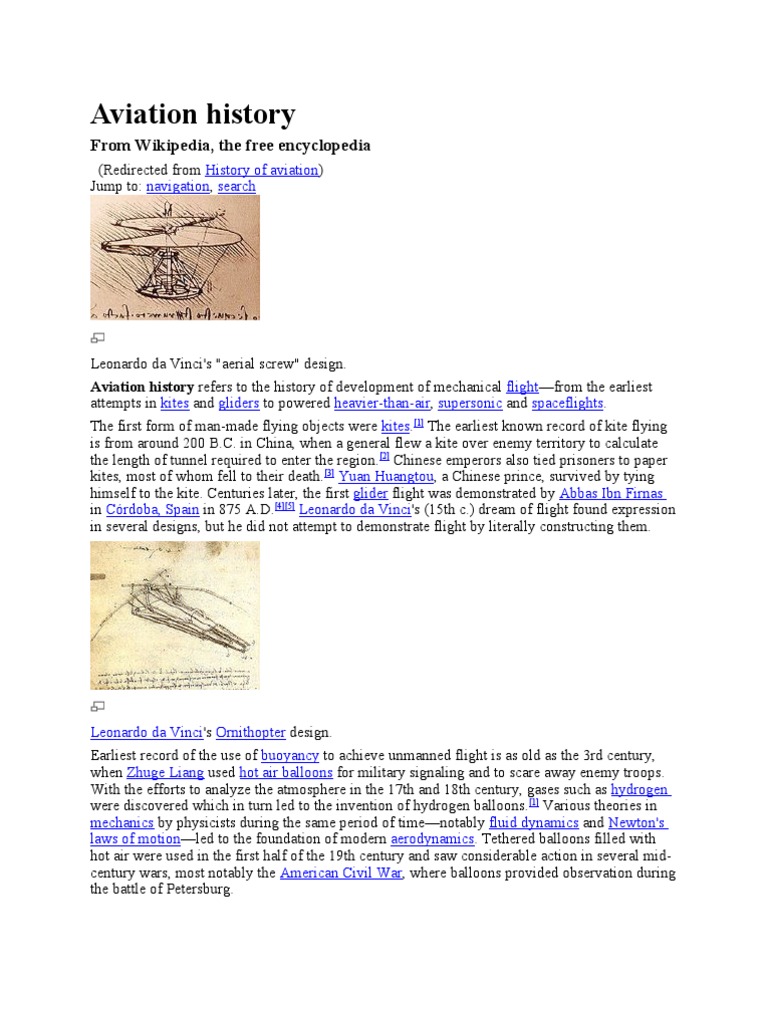 Evolution of Aviation History | PDF | Wright Brothers | Airship