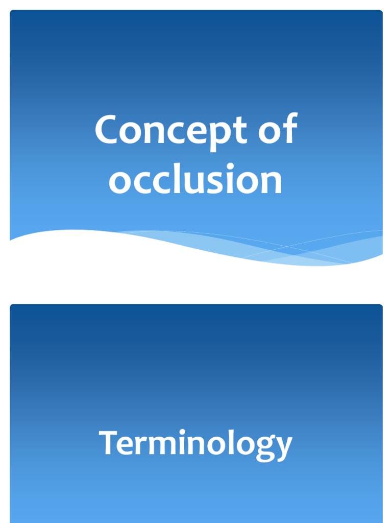 Occlusion Concepts in Prosthodontics | PDF | Dentures | Anatomical ...