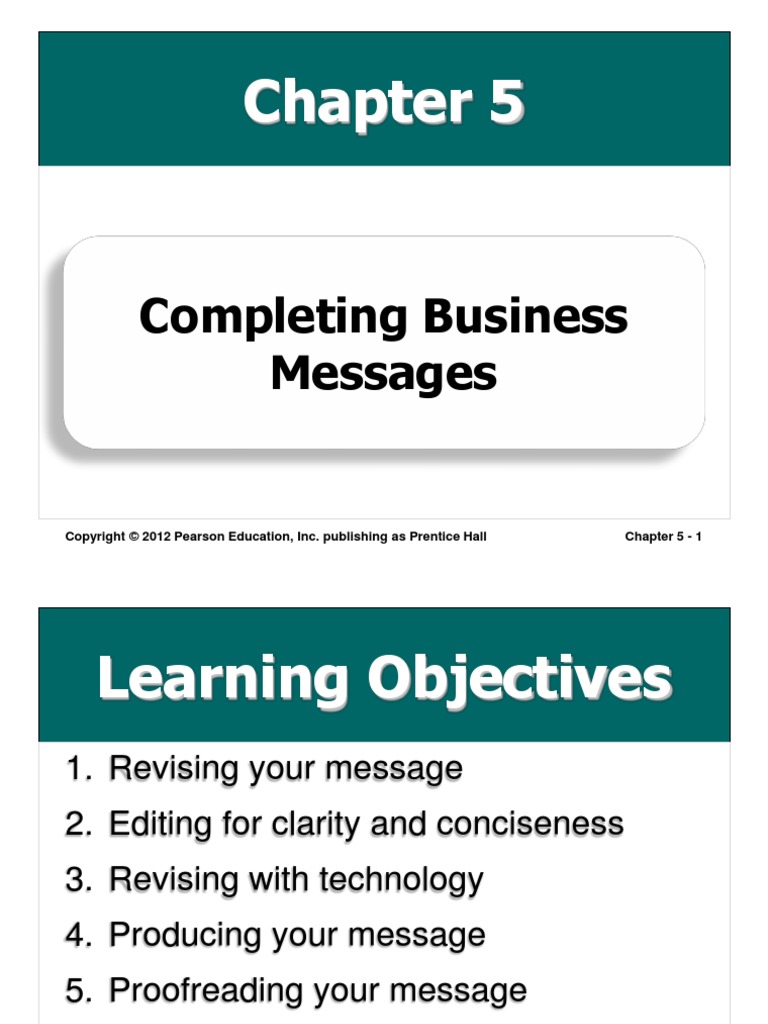Completing Business Messages: Chapter 5 - 1 | PDF | Sentence ...