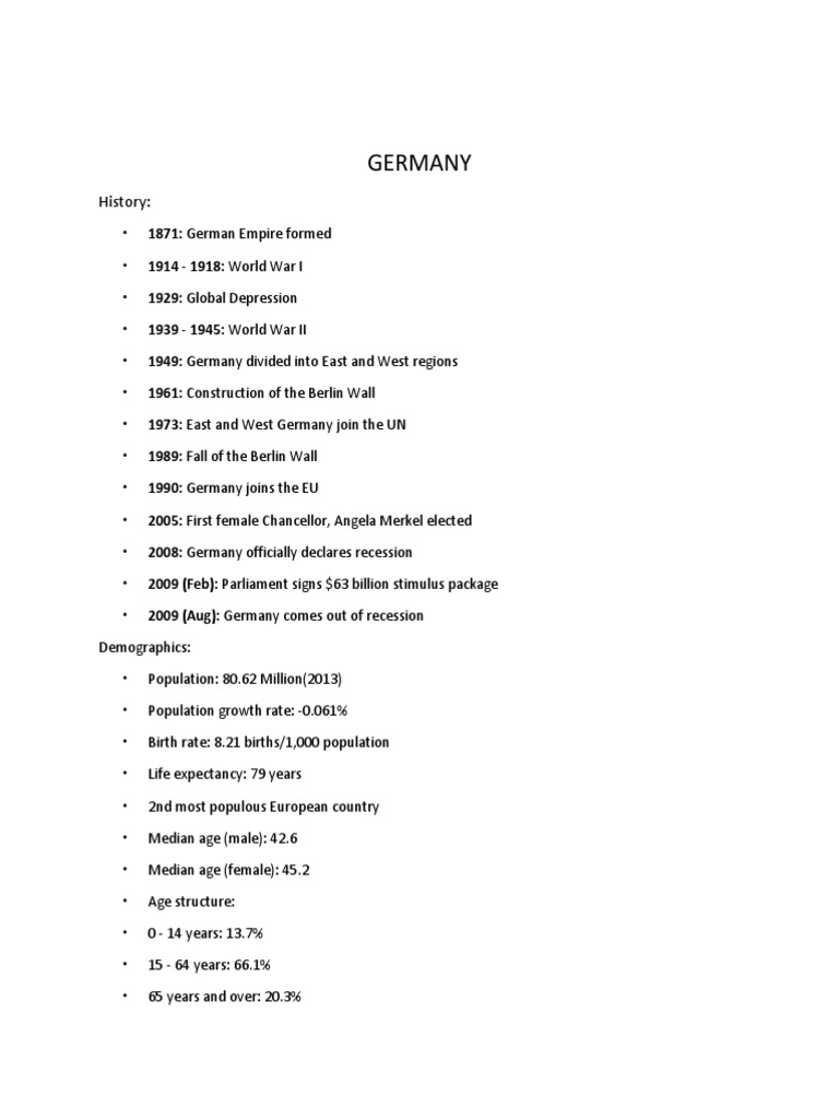 Germany: History | PDF | Germany | World Politics