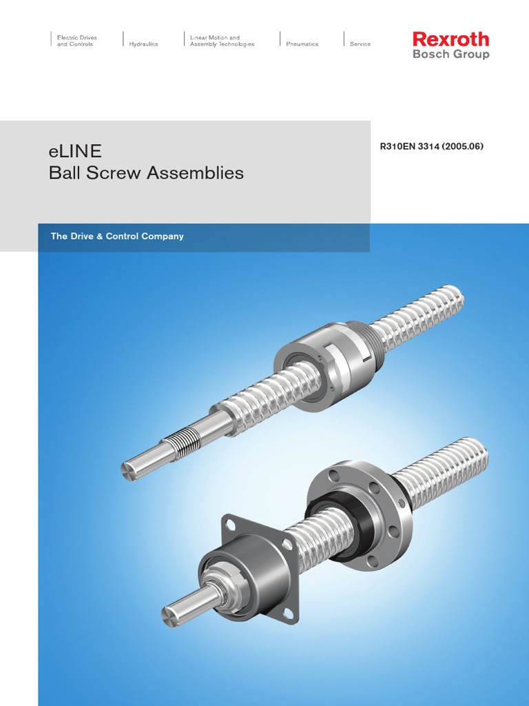 ELINE Ball Screw Assemblies | PDF | Screw | Bearing (Mechanical)