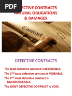 Comparative Table of Defective Contracts | PDF | Annulment | Void (Law)