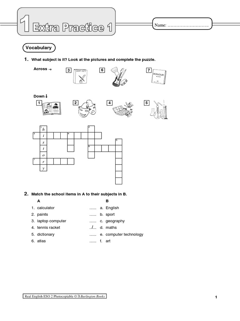Understanding School Subjects and Daily Routines Through Pictures ...