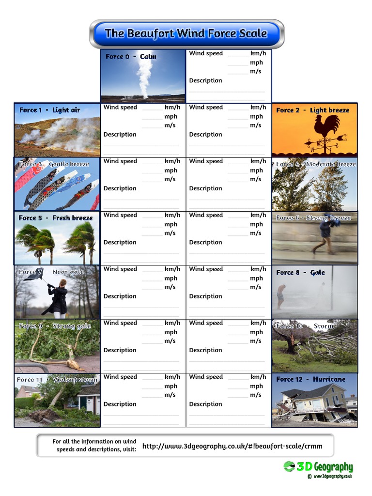 Worksheet - Wind Scale | PDF