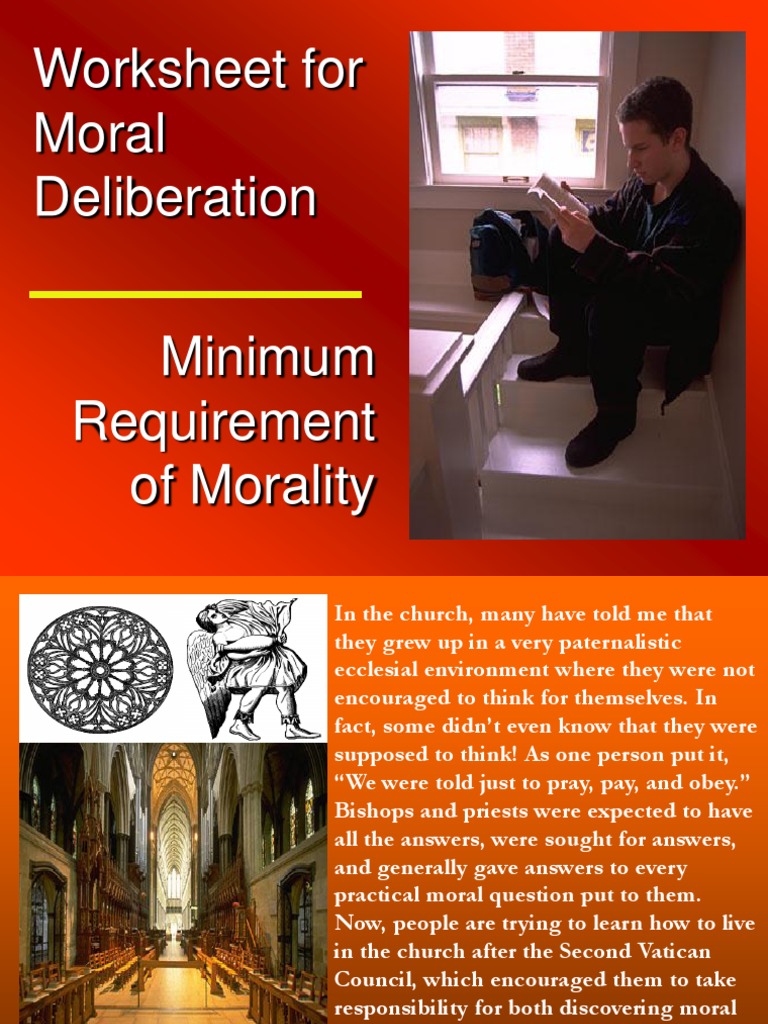 Moral Deliberation Worksheet Helps Think Through Ethics | PDF ...