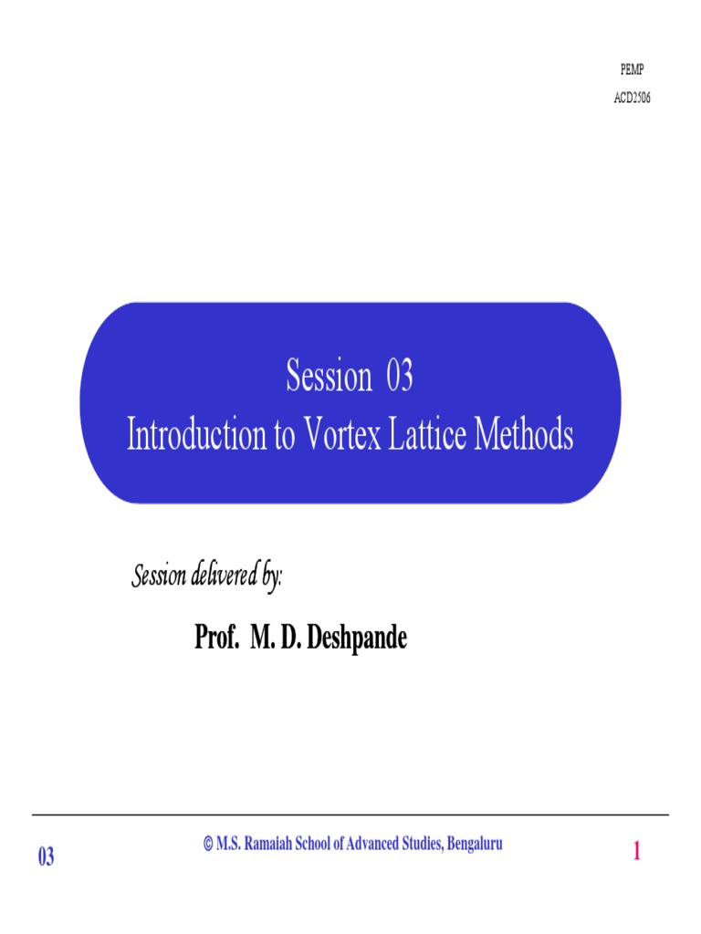 Finite Wing - Vortex Lattice Methods | PDF | Vortices | Airfoil