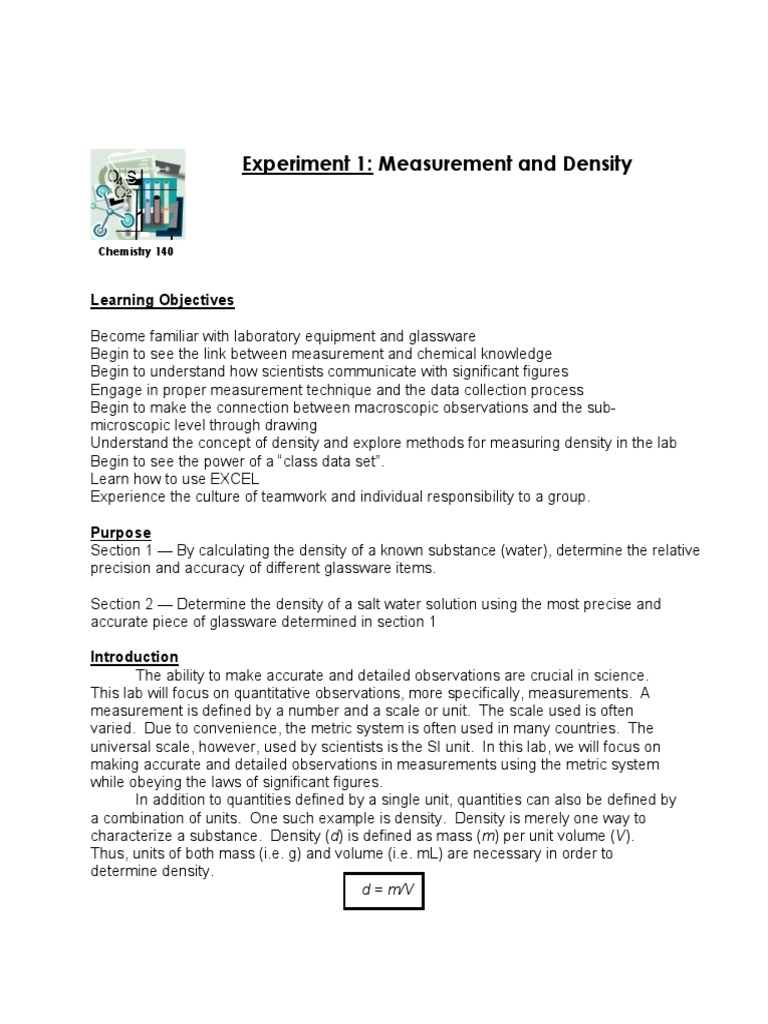 Physics Lab Experiment On Density | PDF | Science & Mathematics