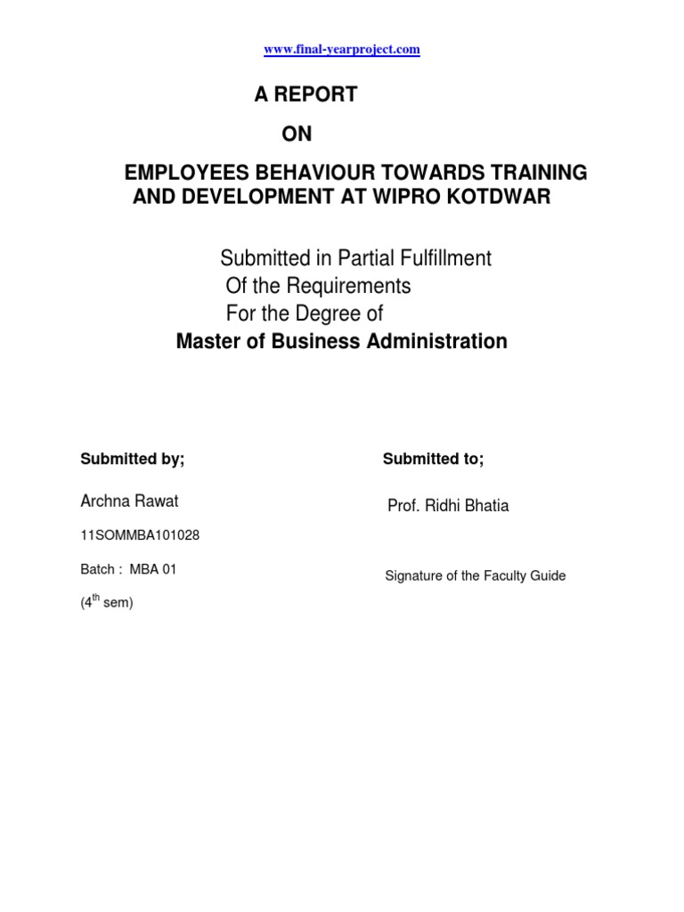 Employees Behaviour Training Wipro | PDF
