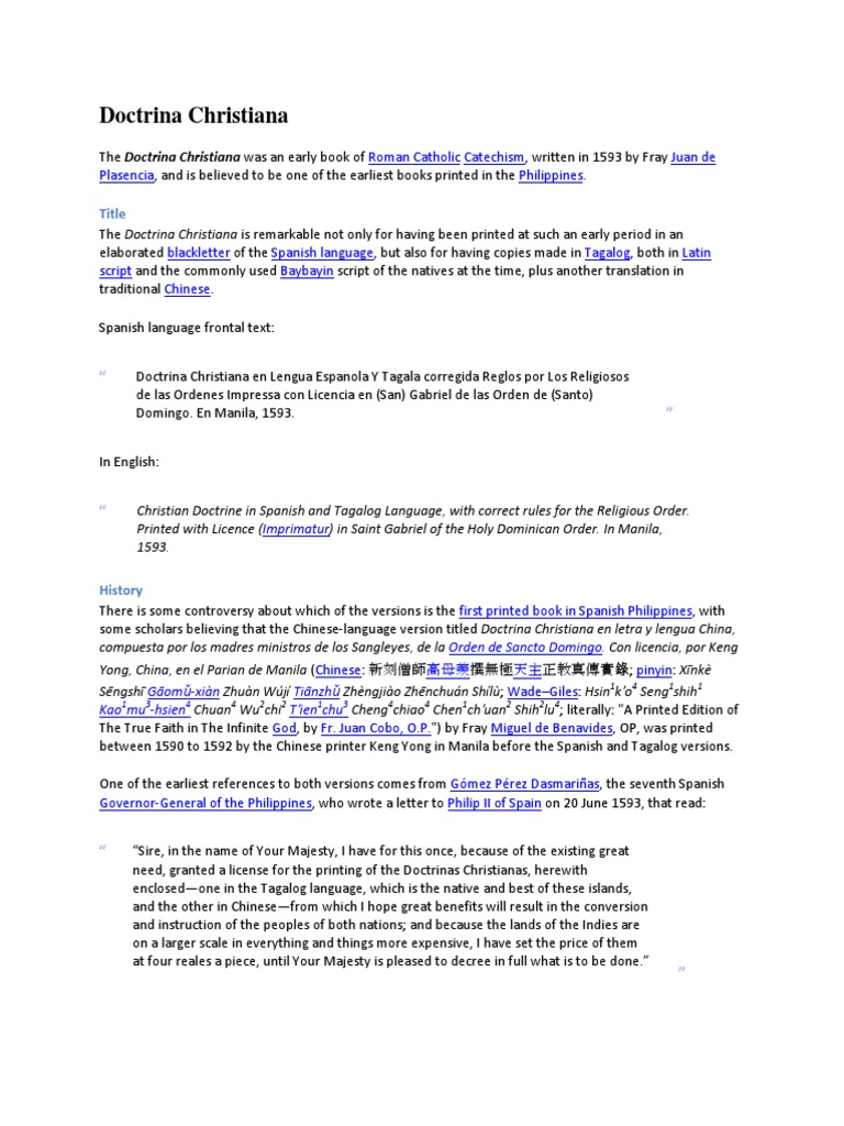 Doctrina Christiana | PDF | Printing | Religion And Belief