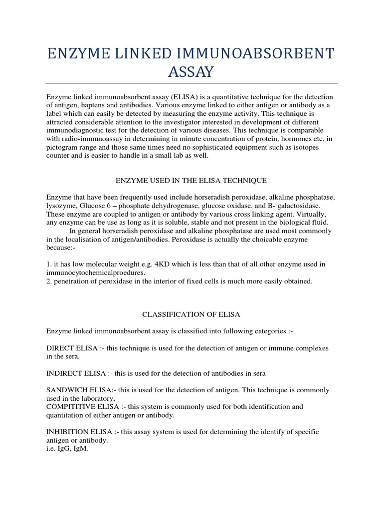 Elisa & Ria | PDF | Elisa | Biochemistry