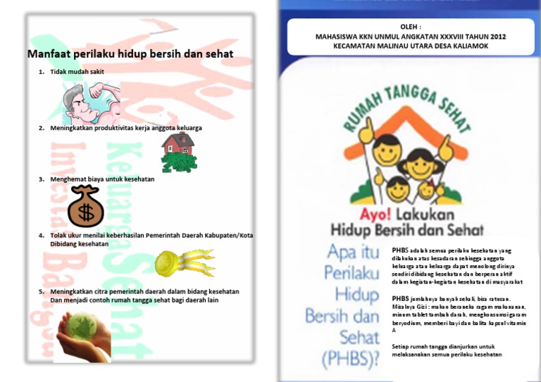 Pamflet Manfaat Perilaku Hidup Bersih Dan Sehat | PDF | Kesehatan Holistik