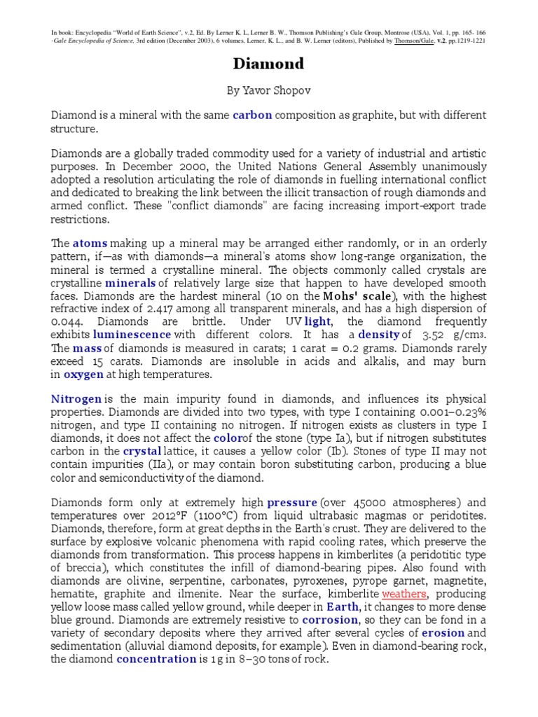 Diamond | PDF | Diamond | Gemstone