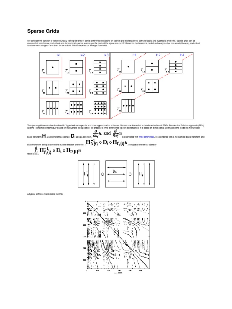 Sparse Grids: Finite Differences | Download Free PDF | Partial Differential Equation | Equations