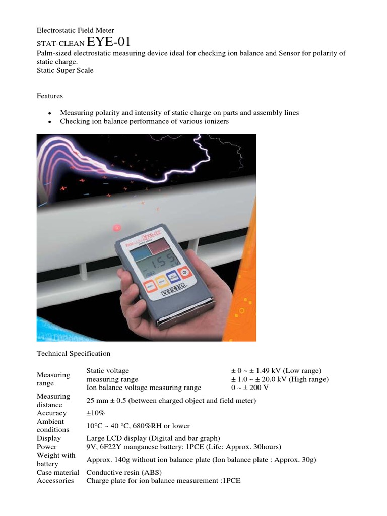 Electrostatic Field Meter | PDF | Electrostatics | Light Emitting Diode