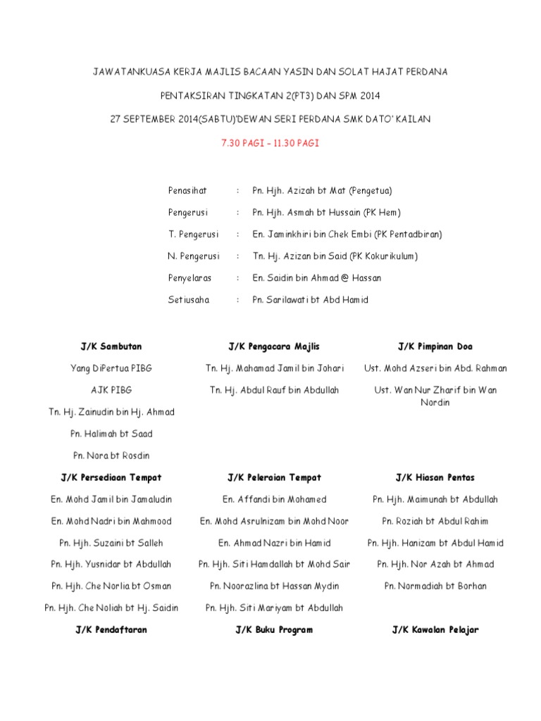 Buku Program Bacaan Yasin | PDF